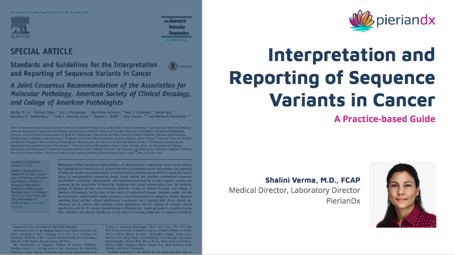 Interpretation and Reporting of Sequence Variants in Cancer